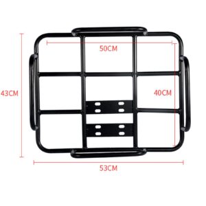 NDNCZDHC Food Delivery Box Rack Rear Grille 80kg Loading Seamless Steel Tube Universal for Motorcycle Electric Bicycle (Type 1 50/40 ID)