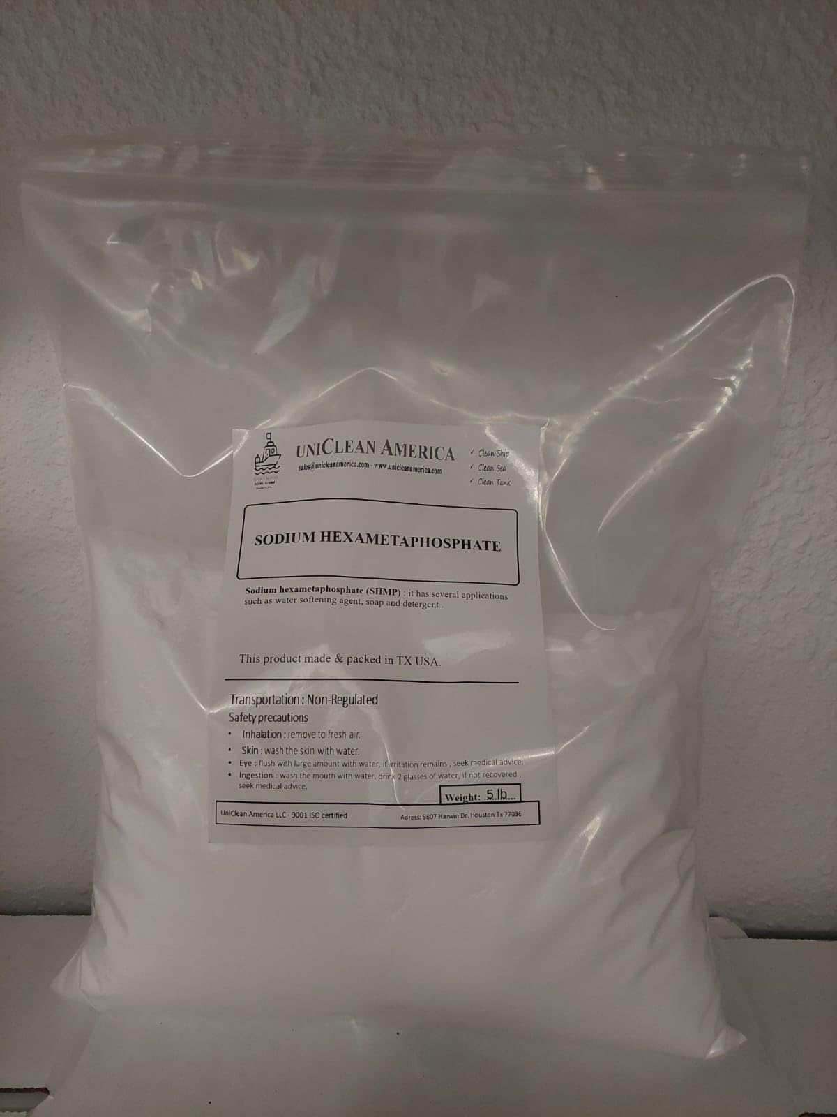 Sodium Hexametaphosphate SHMP Powder, High Purity, Made in USA (2, Pounds)