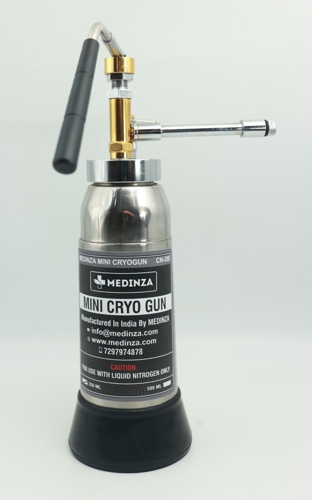 MEDINZA Mini Cryo Can For Dermatology Empty Cryo Liquid Nitrogen Sprayer With Different 5 Probes and Carry Bag