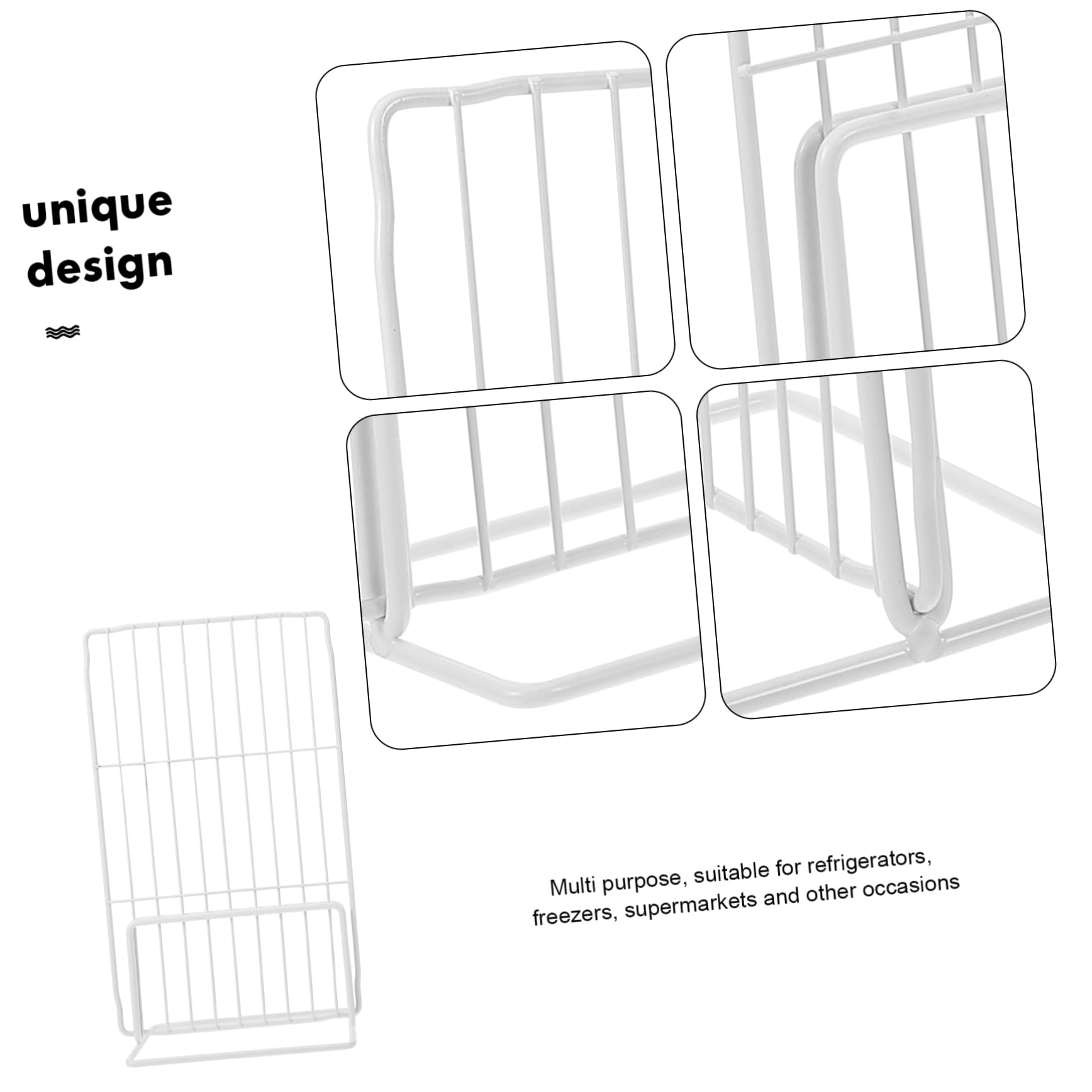 Garneck Freezer Divider Organizer - Iron Wire Mesh Grid for Freezer Shelves - Metal Shelf Separators for Fridge Cupboard & Pantry Ice Cream & Food Storage Single Sided Partition Board