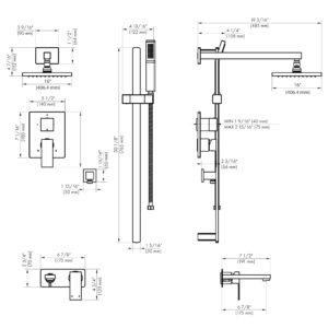 ZLINE Bliss Shower System with 16" Oversized Shower Head in Chrome (BLS-SHS16-CH)