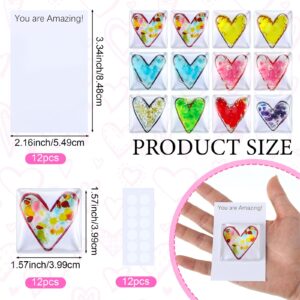 Landical 12 Pcs Heart Pocket Hug Token Glass Heart Pocket Hug Token for Women Men Thank You Hug Token Gift Employee Appreciation Hug Token Gifts Inspiration Gift Valentine Day(Inspirational)