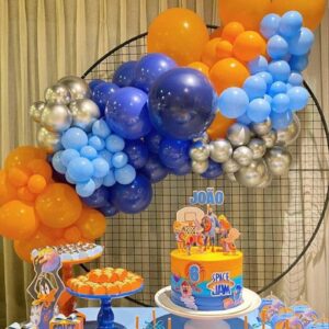 50PCS Blue and Orange Balloons,12 inch Blue and Orange Balloon Arch Kit Party Decorations,Suitable for Birthday Baby Shower Graduation Engagement Party Decorations