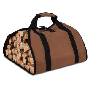 zihvfzu portable firewood bag, wood handling tote bag, suitable as a carrier tool for log transportation and outdoor camping