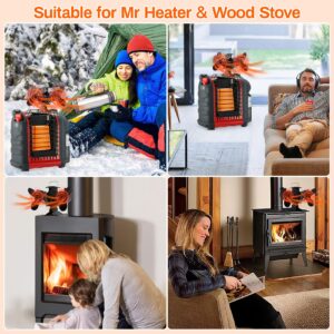 TCFUNDY Wood Stove Fan Heat Powered for Buddy Heater,Dual Motor Fireplace Eco Fan with Bracket Fixed on Propane Space Heater,Quiet Operation Circulating Warm Air, Stove Fan for Wood/Log Burner Stove