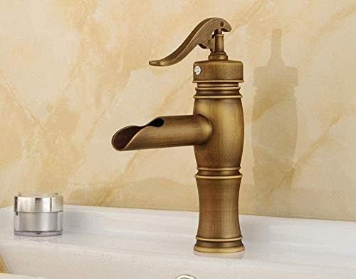 Kitchen Taps Taps Basin Faucets Waterfall Bathroom Faucet Single Handle Basin Mixer Tap Bath Antique Faucet Brass Sink Water