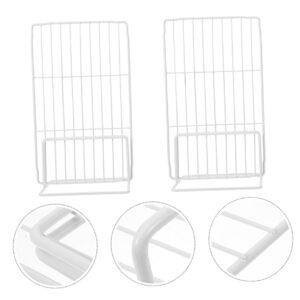 Garneck 2pcs Freezer Partition Closet Divider Refrigerator Dividers Shelf Divider Refrigerator Separators Fridge Drawer Divider Freezer Wire Divider Freezer Organizing Separator Iron White