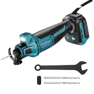 cordless drywall cut-out tool for 18v battery: brushless motor tool (battery not included) - up 30000 rpm variable speed rotary ma-kita saw kit for cutting,paneling,and ceiling tiles