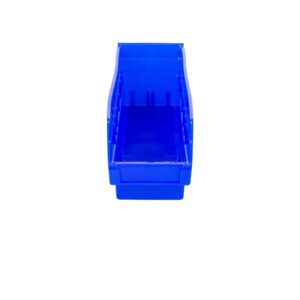 Hudson Exchange 18 x 4 x 4" Plastic Nesting Storage 18” Shelf Bin Container - 15 lb Capacity (Blue)