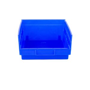 Hudson Exchange 12 x 8 x 4" Plastic Nesting Storage 12” Shelf Bin Container - 15 lb Capacity (Blue)