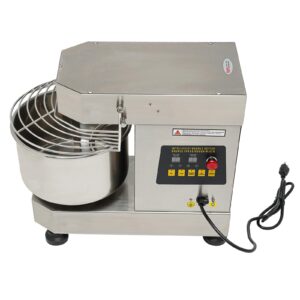 750W Commercial Dough Mixer 10.5Qt Dual Rotating Dough Kneading Machine with Food-grade Bowl Infinitely Adjustable Speed, Security Shield Baking Equipment for Restaurant Pizzeria