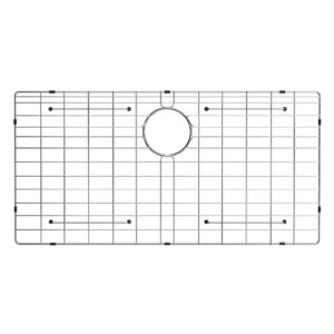 sink protector grid, sink grids for bottom of kitchen sink with corner radius 3-1/2",27-9/16" x 14-9/16" sink protector, stainless steel material (27.7"w x 14.7"d x 1"h)