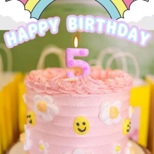 Cxryrzhe 3rd Birthday Candle Dog Paw Number 3 Candle Dog Paw Cake Decoration Birthday Party Supplies Pink Dog Paw Print Themed Cake Topper Decorations for Kids Boy Girl Party Decor Supplies