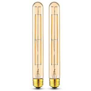 sphoon 6w dimmable t10 8.9inch amber led bulb e26 light bulb equal 60 watt 225 long led light bulb ac120v 2200k edison 500lm for rustic pendant,industrial pipe,wall sconces,vanity 2pack