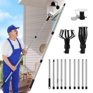 run pmy 12 ft light bulb changer for high ceilings, light bulb changer with pole, telescopic light bulb remover with baskets and suction cup