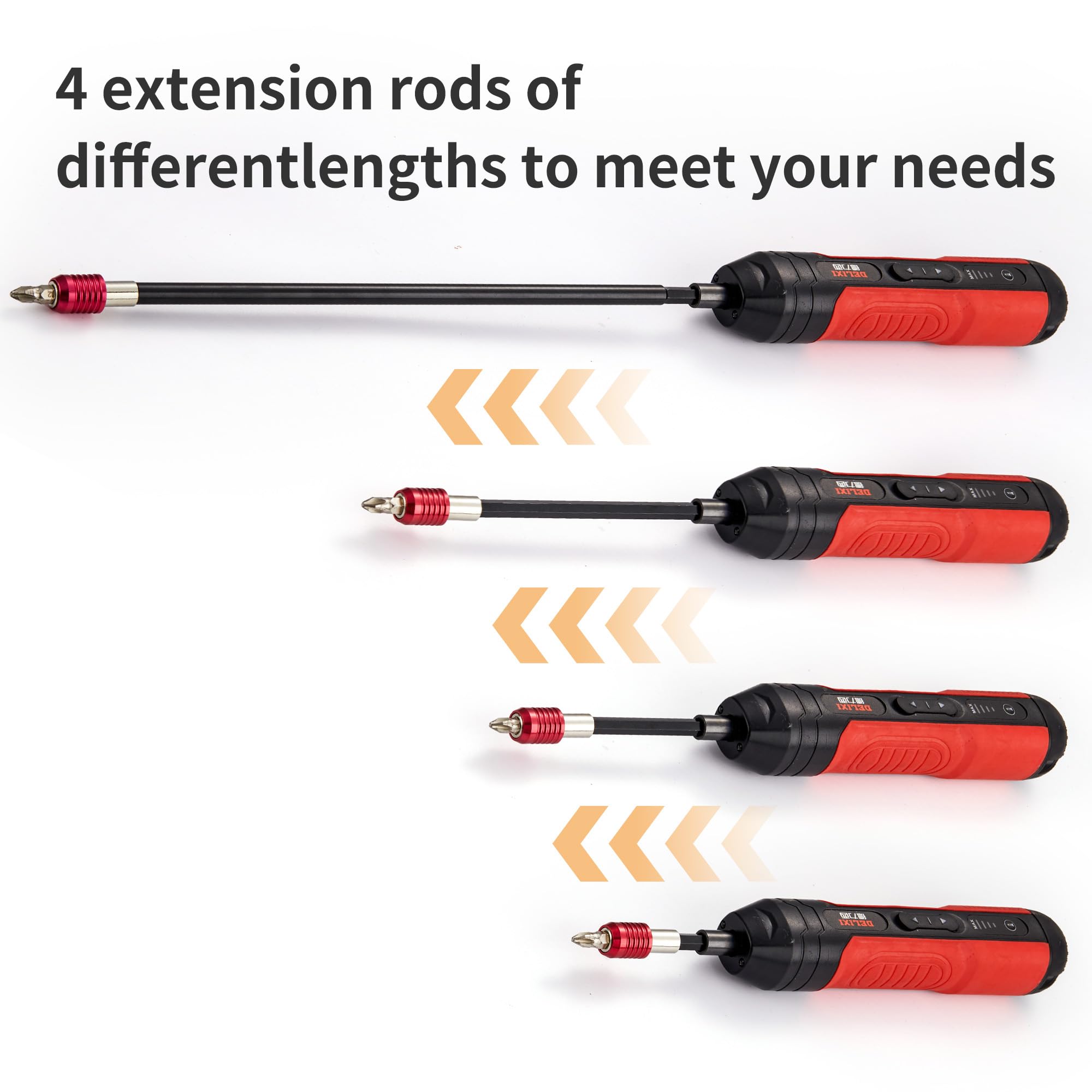 OAOJUBR Drill Bit Extension, 1/4 Magnetic Extension Set, High-Precision with Magnetic Bit Holder, 4 Pcs Multi-Function Impact Drill Bit Holder and Drill Extension