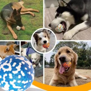 Hungry Dog Co.- Super Durable Premium Dog Balls -Pet Safe Dog Toys for Fun and Play. Very Bouncy and Durable -Great for Aggressive Chewers -Stimulating Colors and Patterns -2 Multi-Color 3” Balls #2