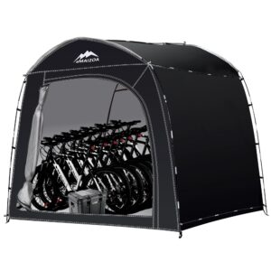 maizoa bike storage shed tent, 98*59*79 inches outdoor portable storage tent, made of 210d oxford cloth pu4000mm waterproof fabric, suitable for storing bicycles, motorbikes, garden tools, lawn mower