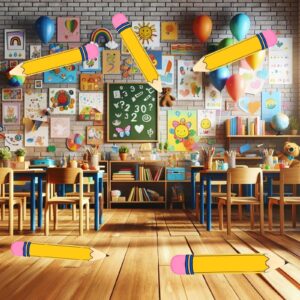 Giant Large Inflatable Pencil Balloon Birthday Party Back To School Graduation Favor Blow Up Balloon Hanging Classroom Decoration for Classroom Garden Room Birthday Party Decorations (Yellow)