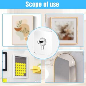 Drill Free Adhesive Hooks, 2024 Upgraded Adhesive Wall Mount Screw Hooks, Hang On Wall Without Nails, Command Hooks for Hanging Pictures for Home Kitchen (3, 2.36 * 2.36 in)