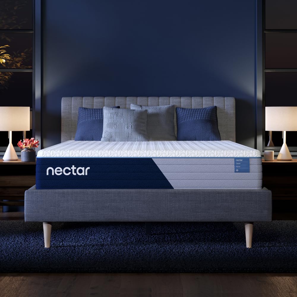 Nectar Classic Hybrid 12” Full Mattress (New Version) - Medium Firm - Contouring Memory Foam & Innerspring Coils - Cooling Top Layer - Pressure-Relief - 365-Night Trial & Forever Warranty