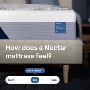 Nectar Classic 12” Queen Mattress (New Version) - Medium Firm - Contouring Memory Foam - Cooling Top Layer - Support & Pressure-Relief - Minimal Motion Transfer - 365-Night Trial & Forever Warranty