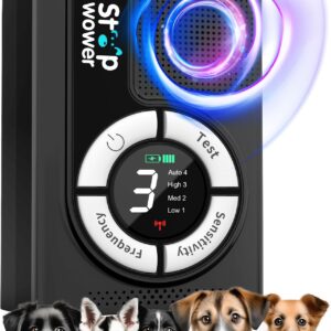 Anti Barking Device, 1500 mAh Rechargeable Ultrasonic Dog Barking Deterrent Devices Safe for Dogs, 2-in-1 Dog Barking Control Devices Up to 50 Ft Range Dog Training & Behavior Aids