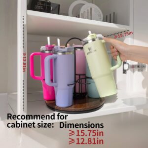 Water Bottle Organizer for Stanley 20 30 40oz Tumbler with Handle, Rotating Stanley Cup Organizer Holder, Bottle Kitchen Cabinet Organizer and Storage for Stanley Simple Modern Owala Yeti, Wine Rack