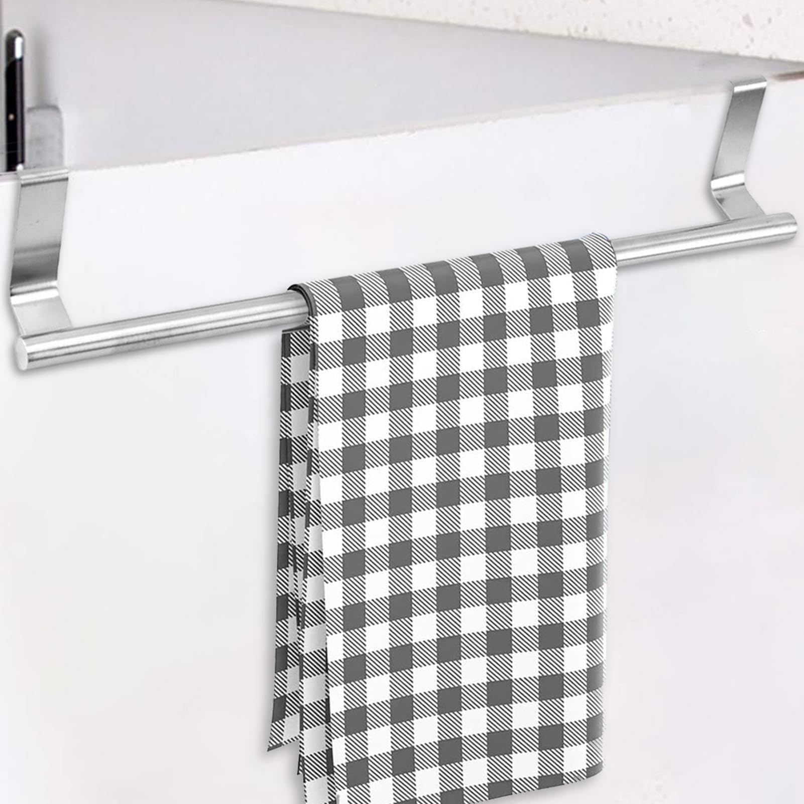 Towel Hanger for Door - Over The Door Stainless Steel Towel Rack, Kitchen Over Door Towel Rack | Space-Saving Bathroom Towel Bar, Rustproof Towel Rack for Garage, Apartments