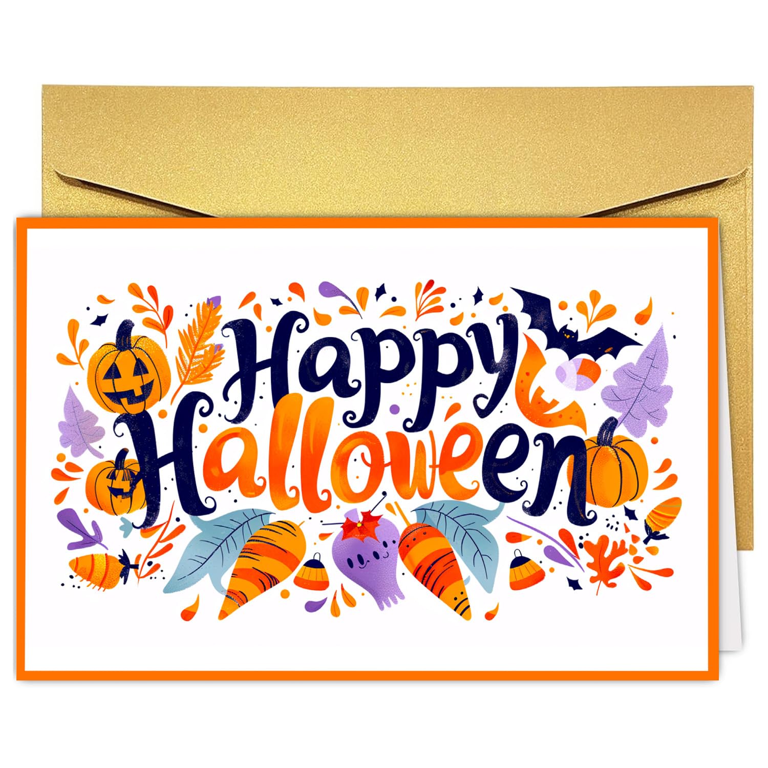 ANCEPO Funny Halloween Cards and Envelopes for Adults, Halloween Thank You Gifts, Happy Halloween Greeting Cards, Halloween Decorations for Kids Party Indoor