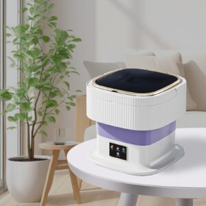 Mini Washing Machine,11.5L Portable Washing Machine and Dryer, Small Washing Machine Deep Cleaning Of Underwear, Purple Portable Washer Suitable for Underwear, Baby Clothes, Sock