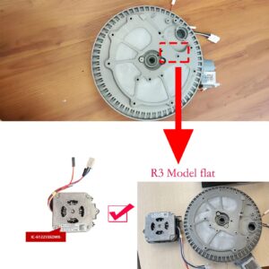 D.I.Accessa DD31-00008A Dishwasher Circulation Pump Motor Compatiable For Samsung Dishwasher DW80R5060 DW80R5061 Series (IC-61225SSDWB CW Direction)