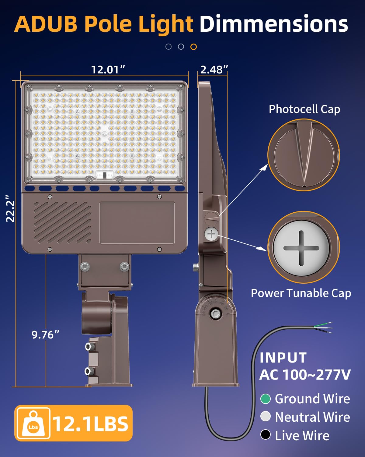 6PCS LED Parking Lot Lights 150W 120W 90W, LED Shoebox Light 5000K Adjustable Slip Fitter, UL Listed Outdoor Pole Light with Photocell, IP65 Waterproof Commercial Street Area Flood Lighting 100-277V