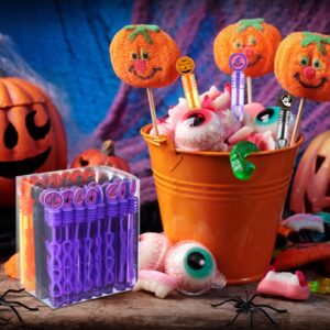 Liliful 100 Halloween Mini Bubble Wands Bulk Bubble Wands Tubes Party Favors Gifts Bubbles Halloween Toys for Halloween Party Supplies Trick or Treat Prizes Goodie Bags Fillers (Classic)