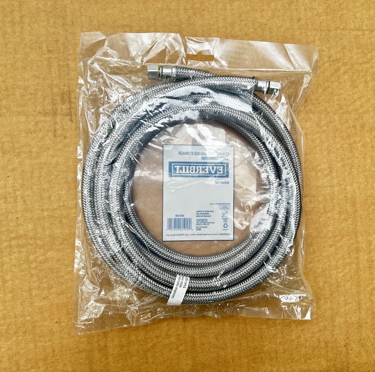 (Everbilt)12ft Universal Polymer Braided Icemaker Water Connector