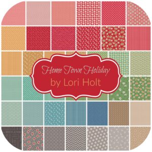 Hometown Holiday Charm Pack (42 Pieces) by Lori Holt for Riley Blake 5 x 5 inches (12.7 cm x 12.7 cm) Fabric Squares DIY Quilt Fabric