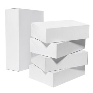 mefleet 14x10x4 large gift boxes with lids 10 pack extra deep shirt boxes clothes robe sweater box for christmas presents, holidays, birthday gift wrapping white