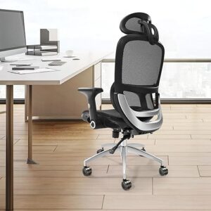 VEVOR Mesh Office Chair, Adjustable High Back Desk Chair with Mesh Seat, Angle and Height Adjustable Home Office Chair with Lumbar and Head Support, Swivel Computer Task Chair