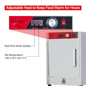 Asypets Asypets Food Warming Cabinet - Hot Box Food Warmer, Multifunctional Storage, Stainless Steel, Excellent Insulation, 850W Cabinet, Water Tray, Restaurant Grade,Single Door,4th Floor