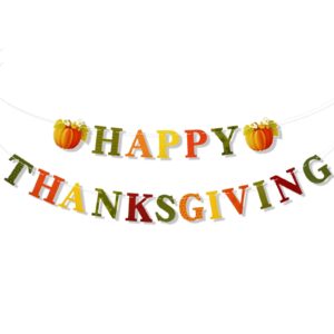 happy thanksgiving banner decorations indoor paper thanksgiving banner for mantle fireplace colorful and bright thanksgiving party decorations