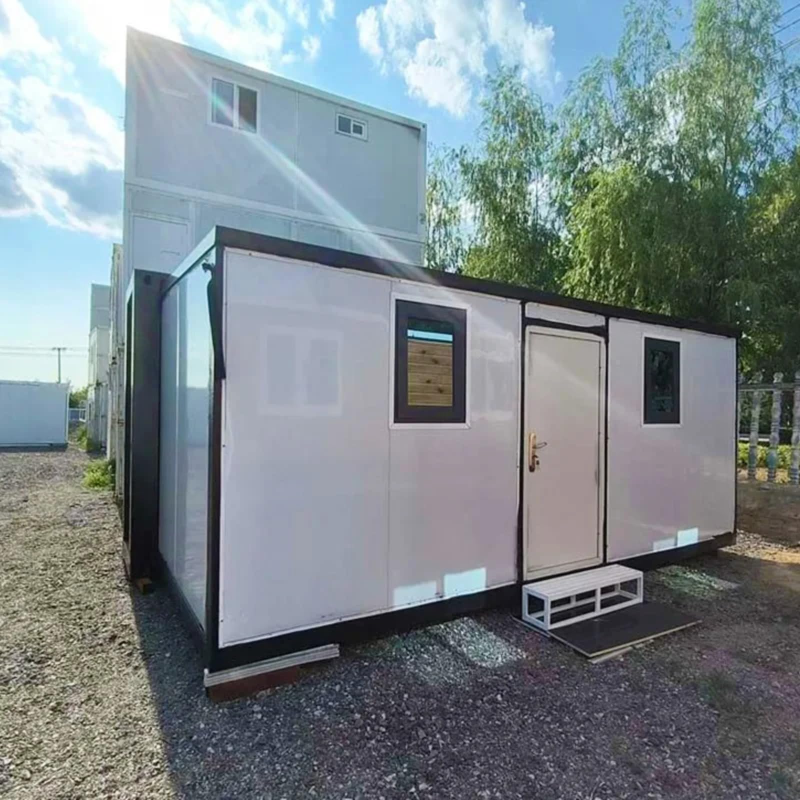 Luxury Foldable Container Home, Foldable Mobile Home with Steel Frame, Modern Prefab Tiny Houses, 3 Bedroom, 1 Bathroom and Kitchen