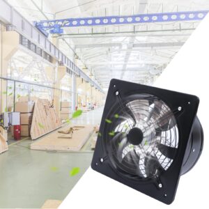 12 inch Ventilation Extractor Fan, 125W 2800r/min Exhaust Fan 110V 60Hz Low Noise Industrial Metal Axial Exhaust Commercial Air Blower Fan for Shop, Home Attic and Garage Ventilation Purposes