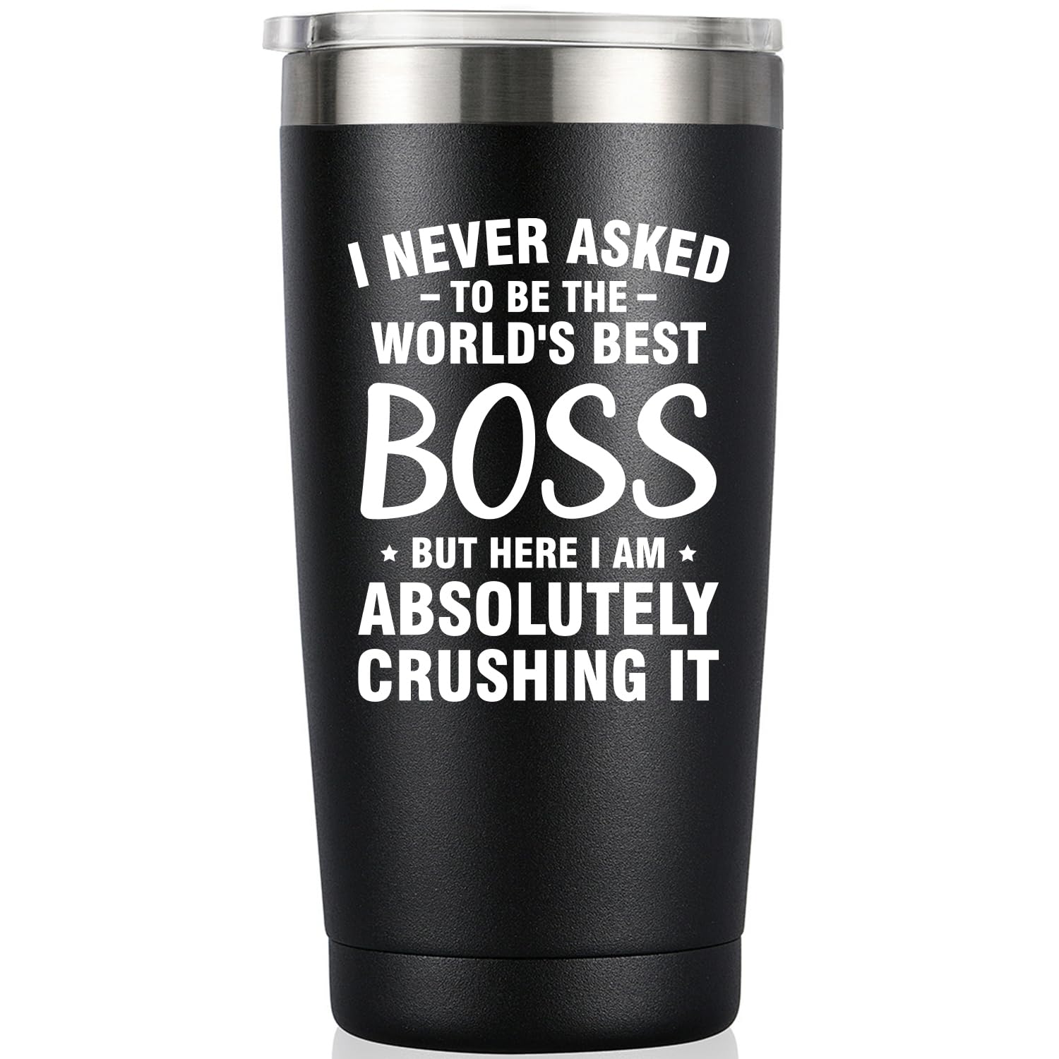 MASGALACC Boss Gifts for Men & Women - Cool World's Best Boss Day Gifts for Boss from Employees, Boss Appreciation Birthday Christmas Boss Tumbler 20oz, Black