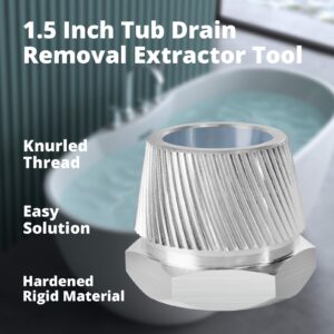 Tub Drain Removal Extractor Tool Remove The 1.5 inch Old, Broken, Stubborn and Rusted Drain Tub Bathtub Removers（ 05255 1.5" ）