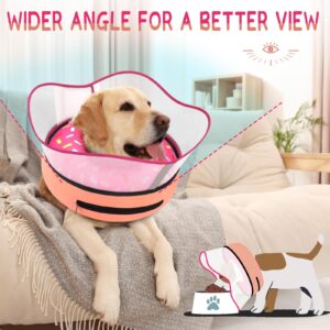 Supet Raised Inflatable Dog Cone Collar to Stop Licking, Soft Dog Cone Alternative After Surgery, Dog Neck Donut Collar for Small Medium Large Dogs