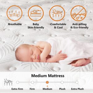 Twin XL Mattress, 12 inch Hybrid Gel Memory Foam Mattress with Pocket Springs, Mattress in a Box, Medium Firm, Motion Isolation, Pressure Relief, Upgraded Support, CertiPUR-US, 39"*80"*12"