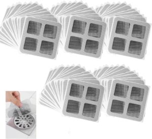 50pcs drain stickers,disposable hair drain stickers,2024 new drain mesh strainer for bathroom laundry bathtub kitchen