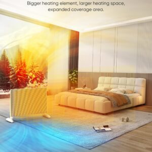 Ballu Infrared Panel Space Heaters,Room Heater for Indoor Use with Thermostat,Remote,24h Timer,Eco,Portable Standing and Wall Mount,1500W Electric Heaters for Indoor Use Large Room