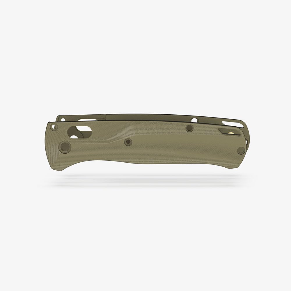 Flytanium Crossfade G-10 Knife Handle Scales Compatible with Benchmade Bugout 535 EDC Knife (OD Green)