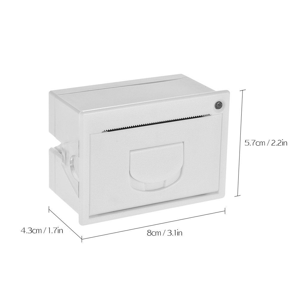 HXBER Thermal Printer, QR204 58mm Mini Embedded Receipt Thermal Printer TTL + USB Interface High Speed Printing 50-85mm/s